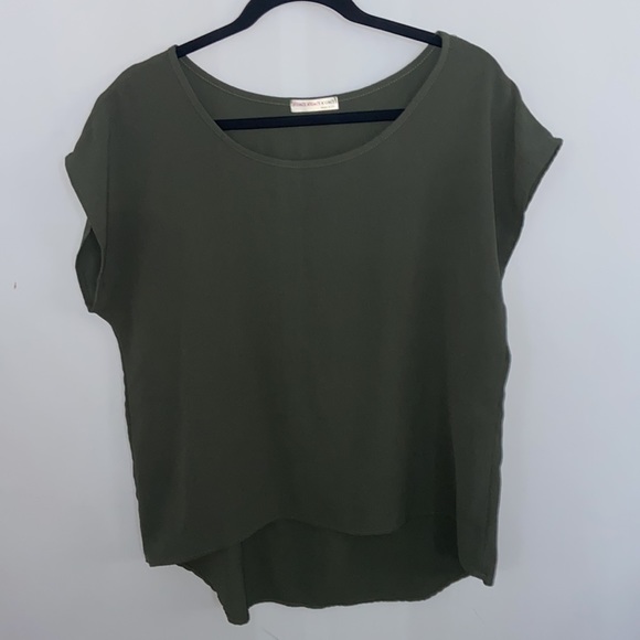 a'gaci | Tops | Agaci Basic Army Green Blouse L | Poshmark